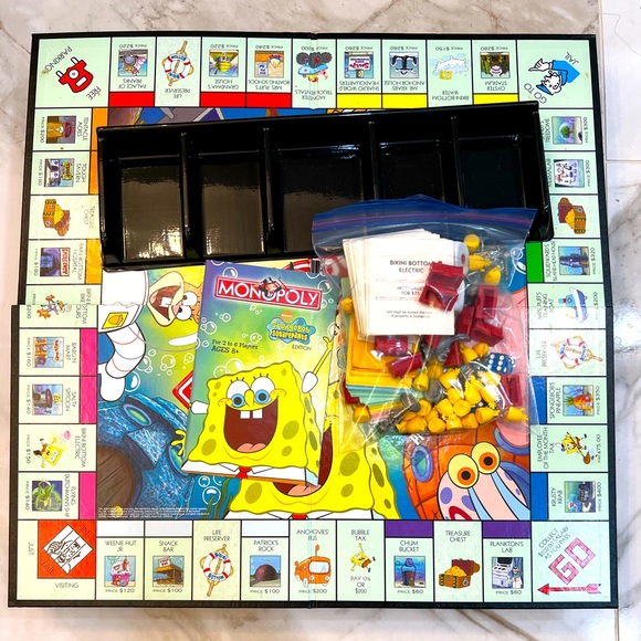Nickelodeon | Games | Spongebob Squarepants Vintage Monopoly Board Game ...